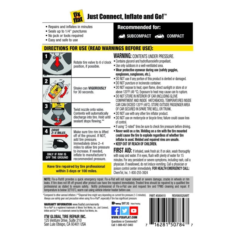 FIX A FLAT 12 OZ 12 COUNT - Indiana Import LLC