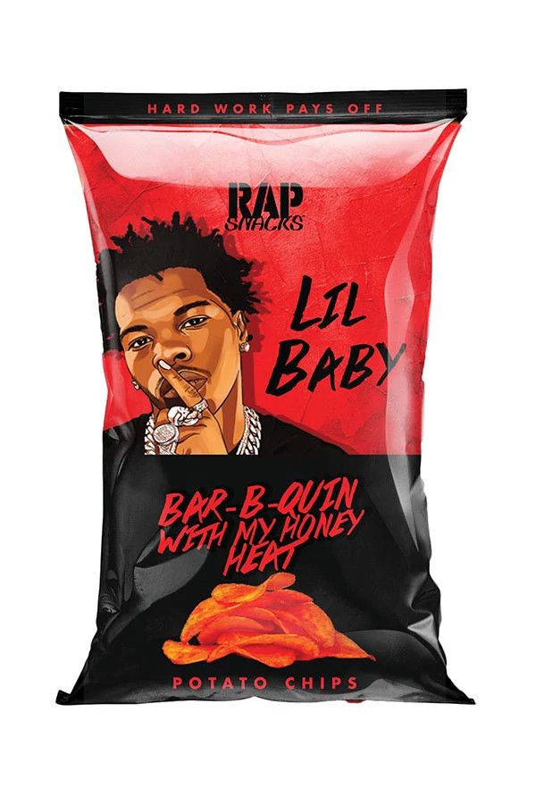 Rap Snacks Chips 24ct Lil Baby BBQ Honey Heat Potato