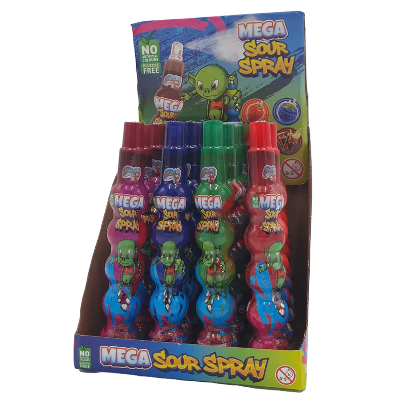 Cocco Candy Mega Sour Spray Candy 16CT | Indiana Import LLC
