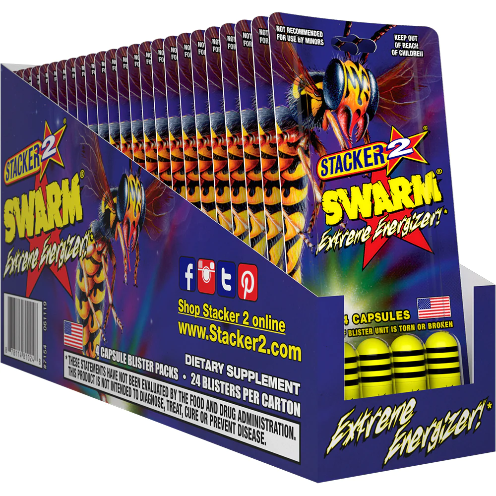 Stacker 2 Swarm Extreme Energizer 24 Count | Indiana Import LLC