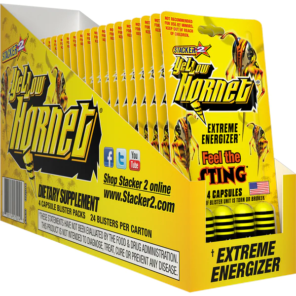 Stacker 2 Yellow Hornet 24 Count - Indiana Import LLC