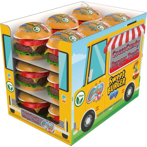 COCCOCANDY BURGER TRUCK SWEET BURGER DIP 25G 18CT | Indiana Import LLC