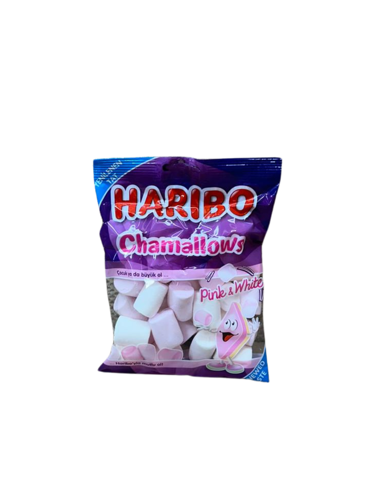 HARIBO MARSHMALLOW CHAMALLOWS PINK&WHITE 70G 24CT - Indiana Import LLC