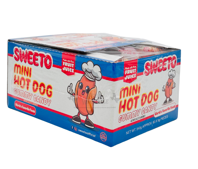 SWEETO MINI HOT DOG 60CT | Indiana Import LLC