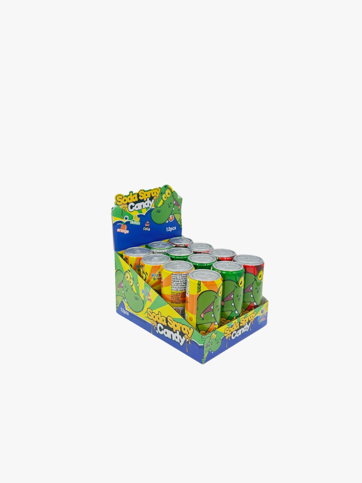 KIDS BOOM! | SODA SPRAY CANDY 12CT - Indiana Import LLC