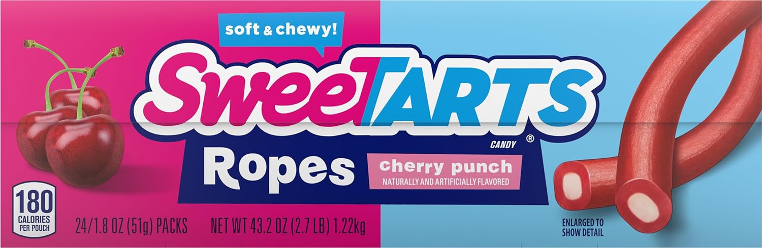 SWEETARTS ROPES CHERRY PUNCH 1.8OZ 24CT - Indiana Import LLC