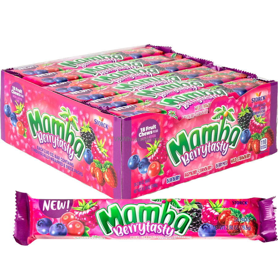Mamba BerryTasty Fruit Chews 6pk - Berrylicious Flavors (24ct ...
