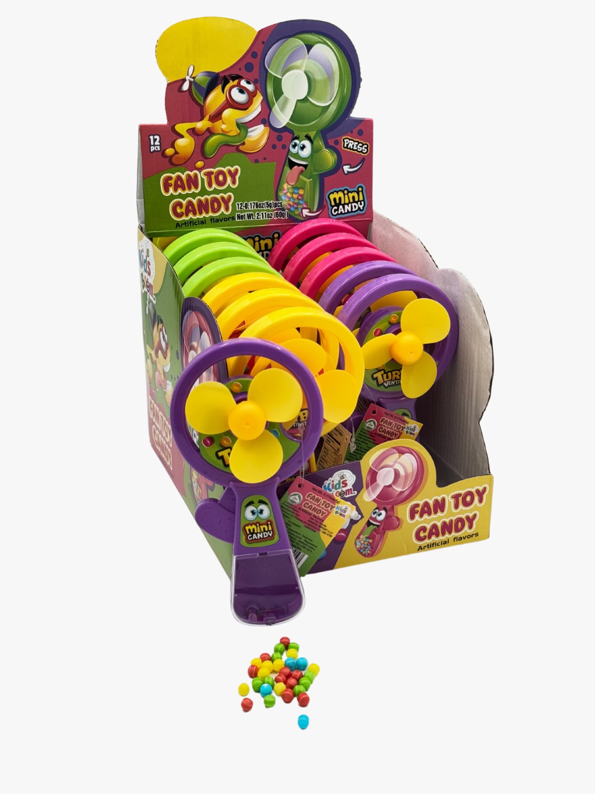 Kids Boom! Fan Toy Candy - 5g (12ct) | Indiana Import LLC