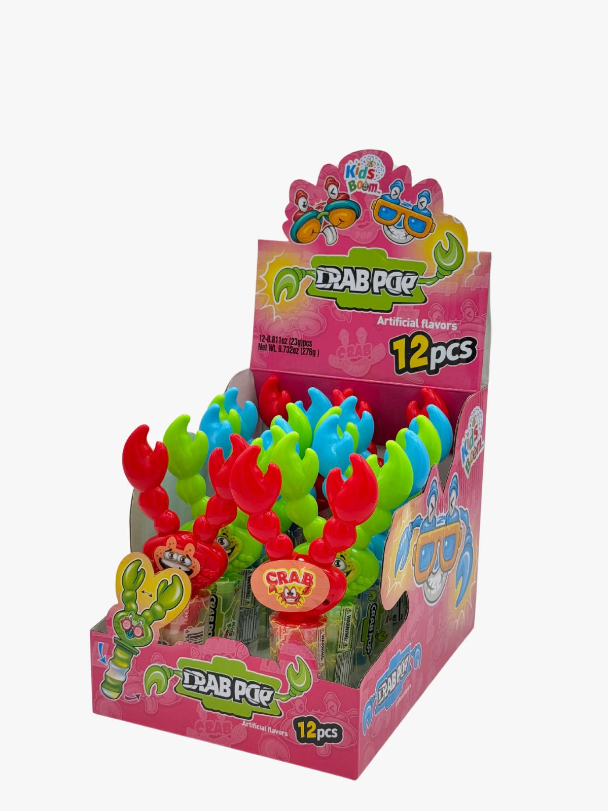 Kids Boom! Crab Pop - 23g (12ct) | Indiana Import LLC