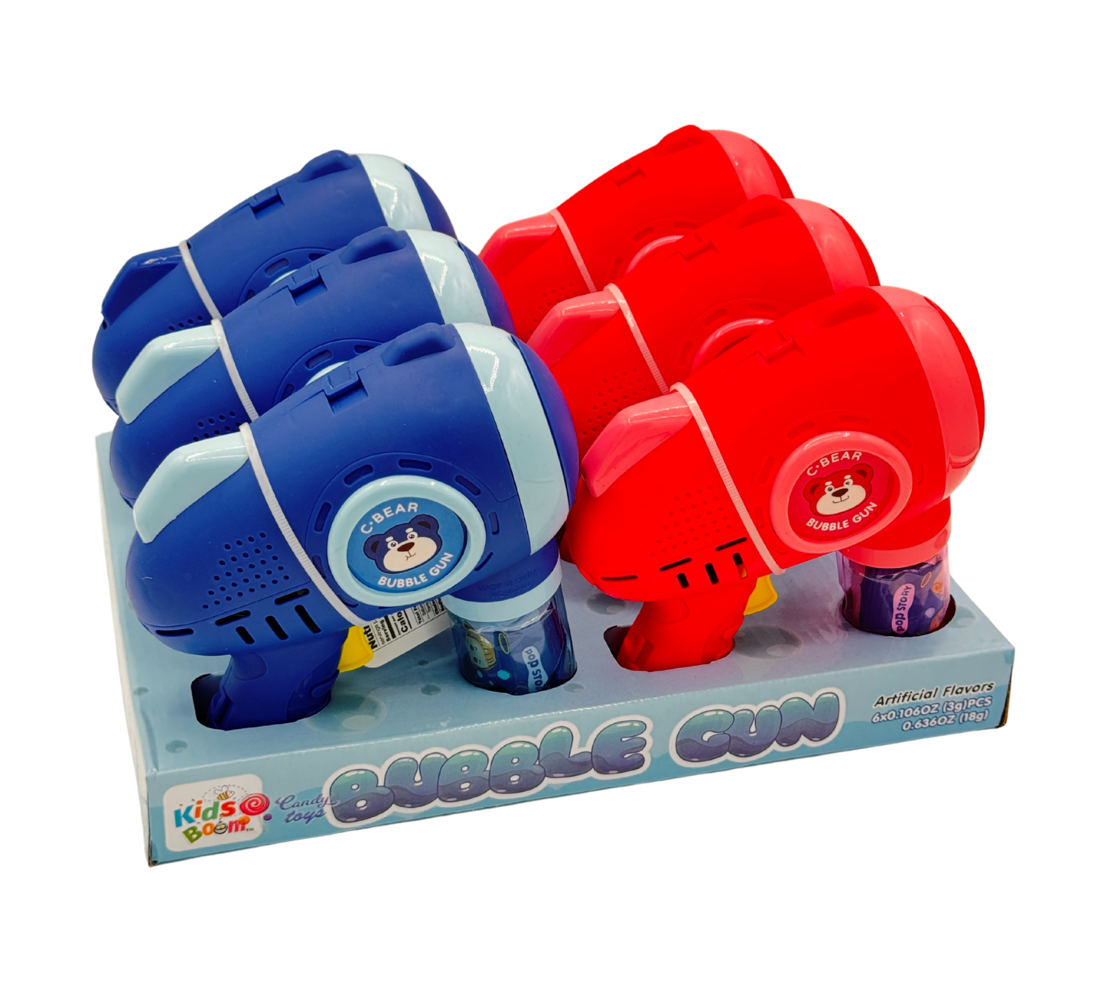 KIDS BOOM! | BUBBLE GUN TOY 6CT | Indiana Import LLC
