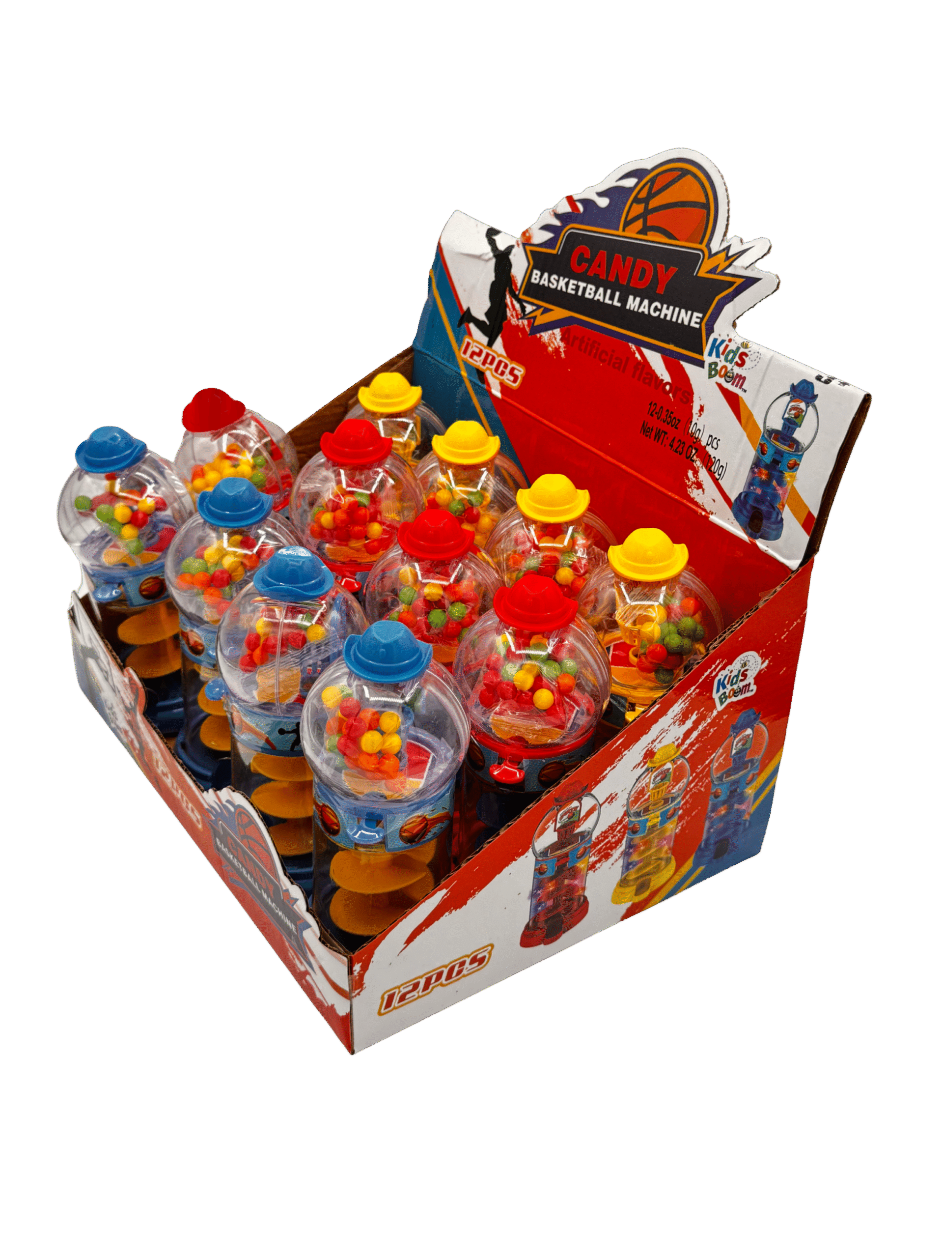 KIDS BOOM! | BASKETBALL MACHINE TOY 12CT | Indiana Import LLC