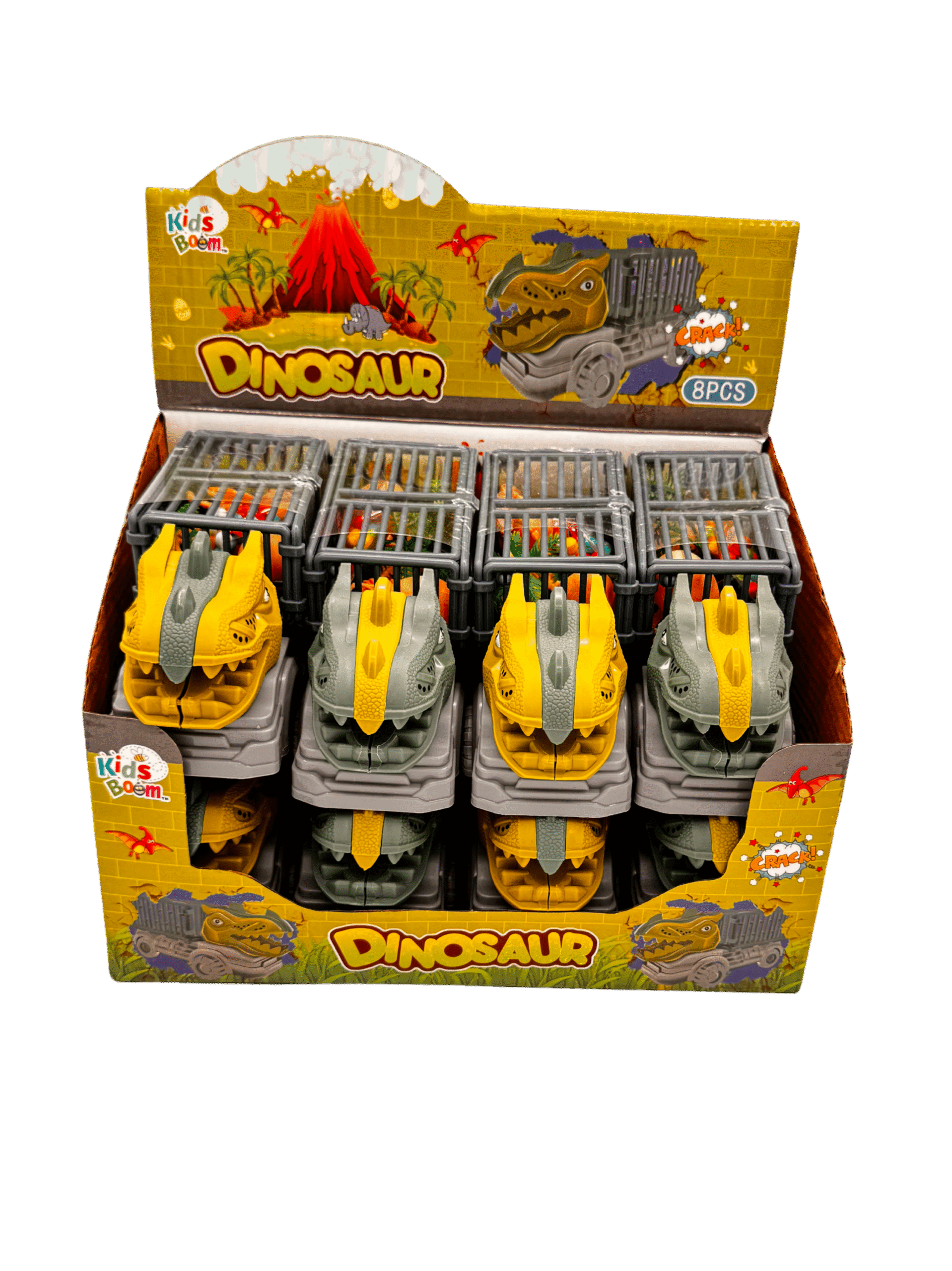 KIDS BOOM! | DINOSAUR TOY 8CT | Indiana Import LLC