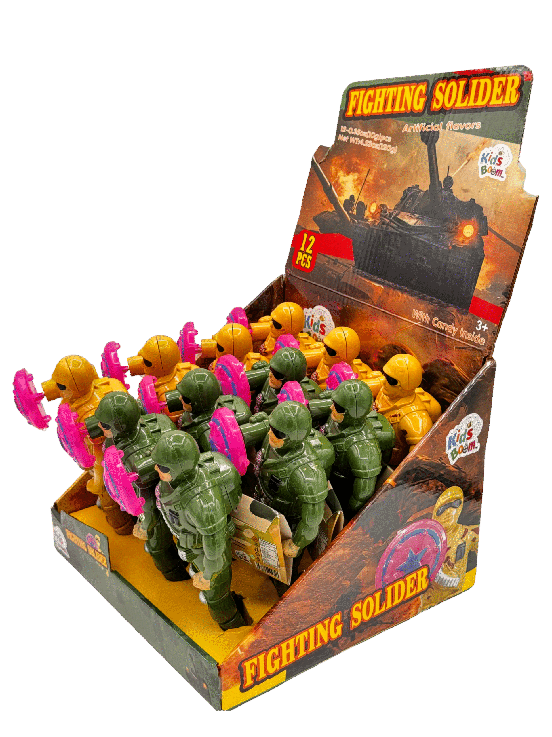 KIDS BOOM! | FIGHTING SOLDIER TOY 12CT | Indiana Import LLC