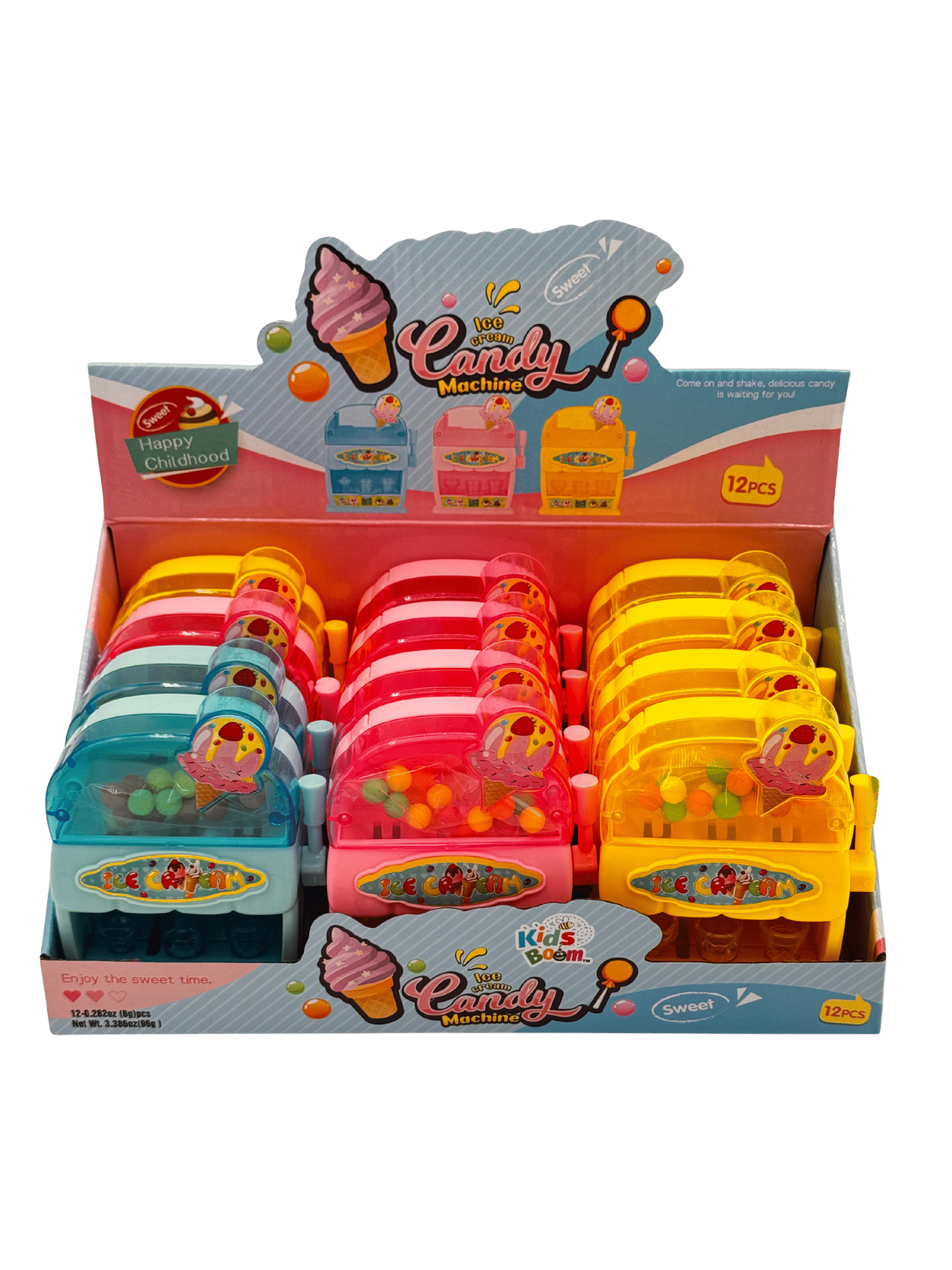 KIDS BOOM! | ICE CREAM CANDY MACHINE 12CT | Indiana Import LLC