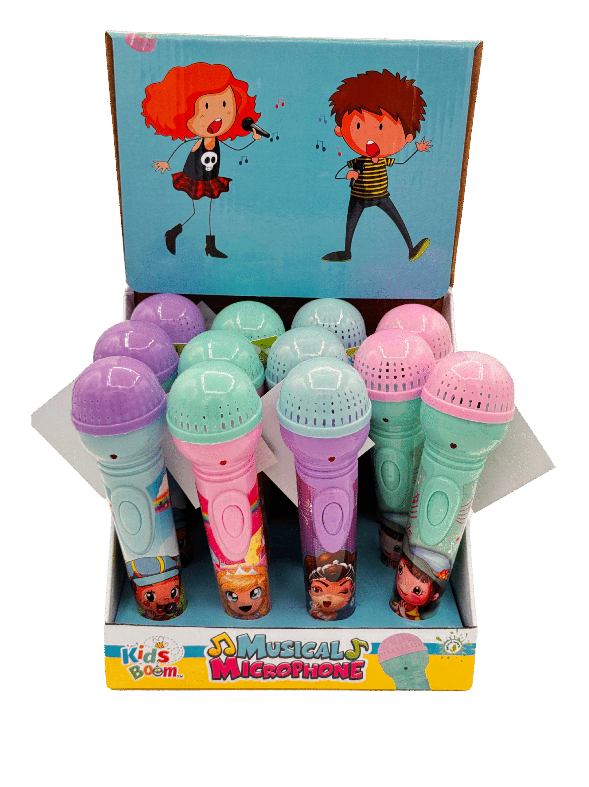 KIDS BOOM! | MUSICAL MICROPHONE TOY 12CT | Indiana Import LLC