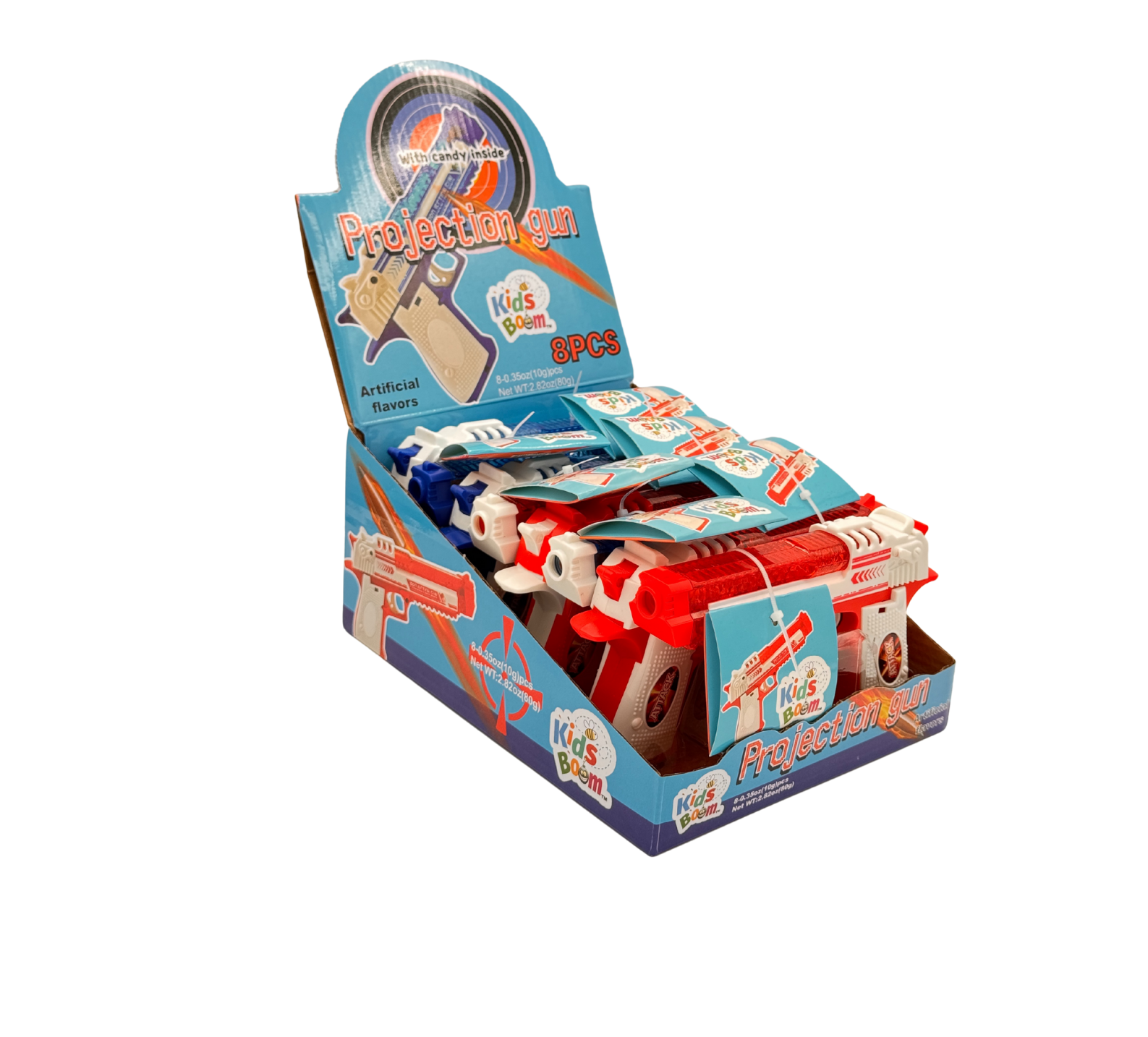 KIDS BOOM! | PROJECTION GUN TOY 8CT | Indiana Import LLC