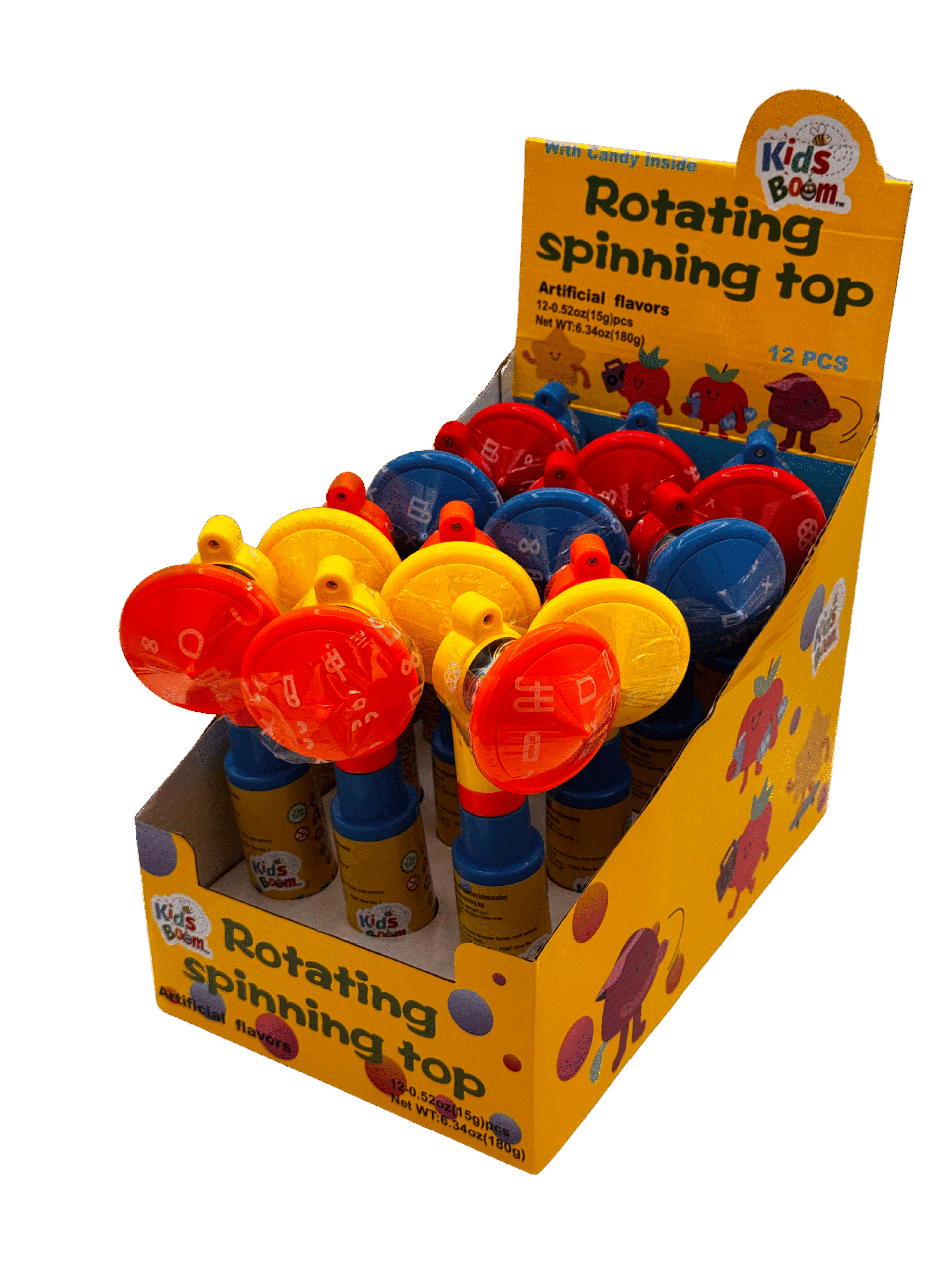 KIDS BOOM! | ROTATING SPINNING TOP TOY 12CT | Indiana Import LLC