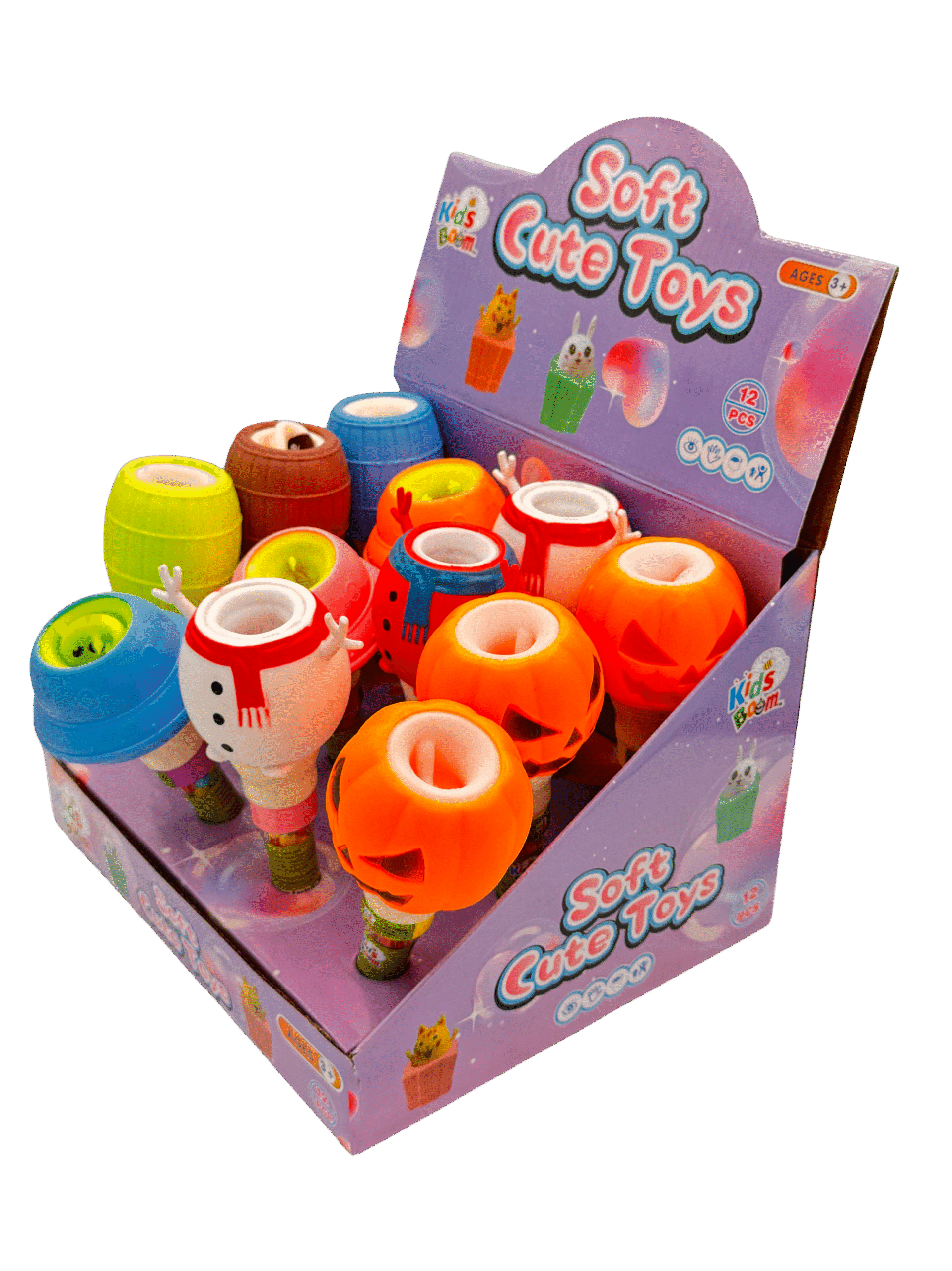 KIDS BOOM! | SOFT CUTE TOYS 12CT | Indiana Import LLC