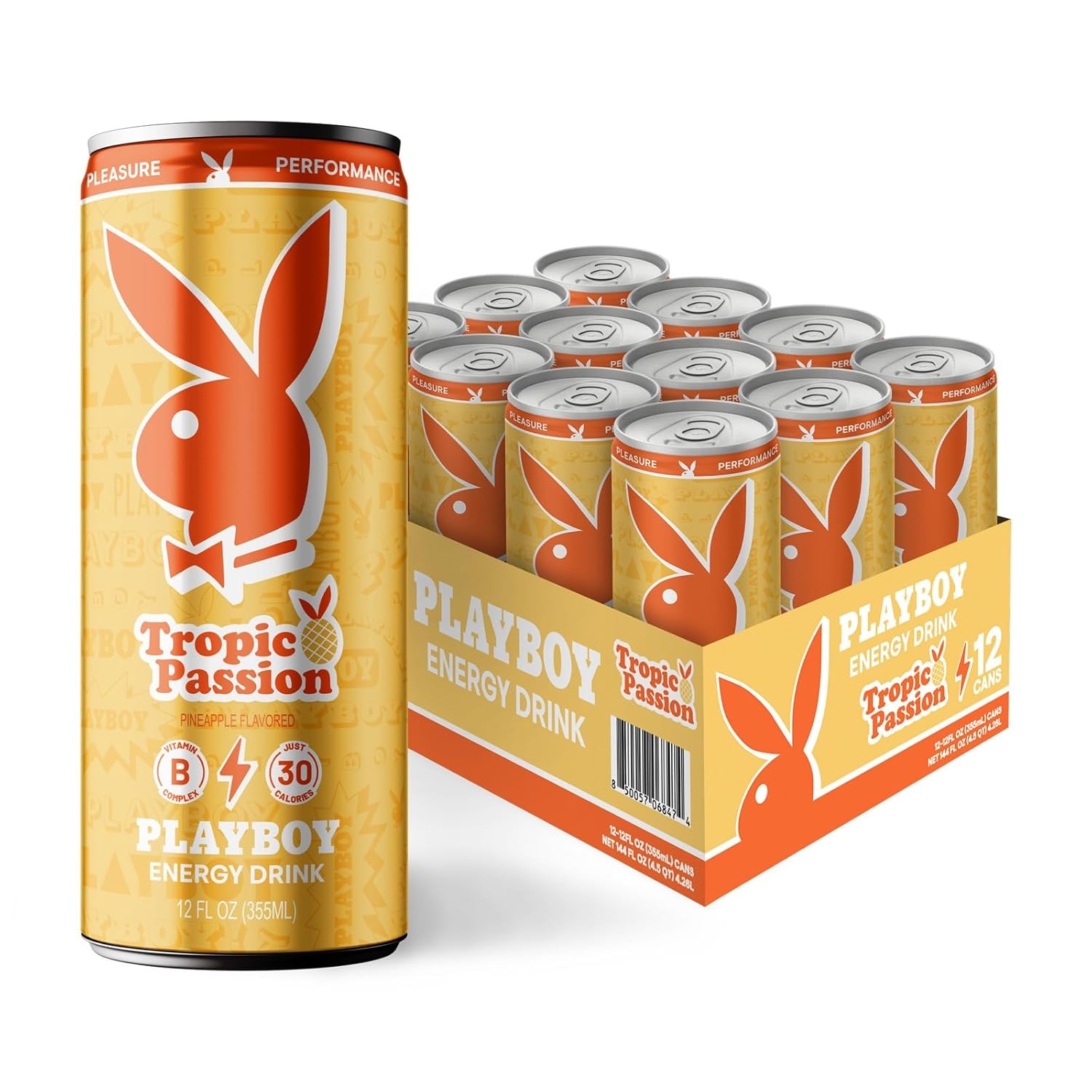 PLAYBOY ENERGY DRINK 12CT-TROPIC PASSION | Indiana Import LLC
